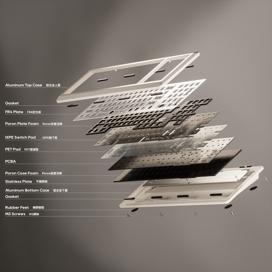 M0110A Kit - Retro Aluminum Keyboard Kit - Vortex Keyboard